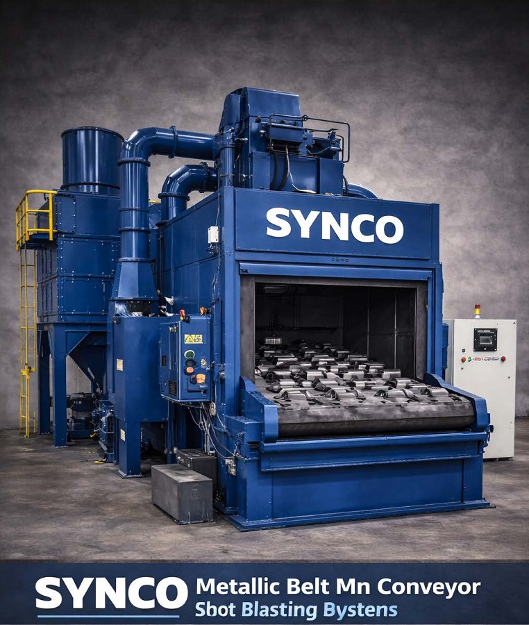 Synco Metallic Belt Conveyor Blasting Machine – Synco Industries